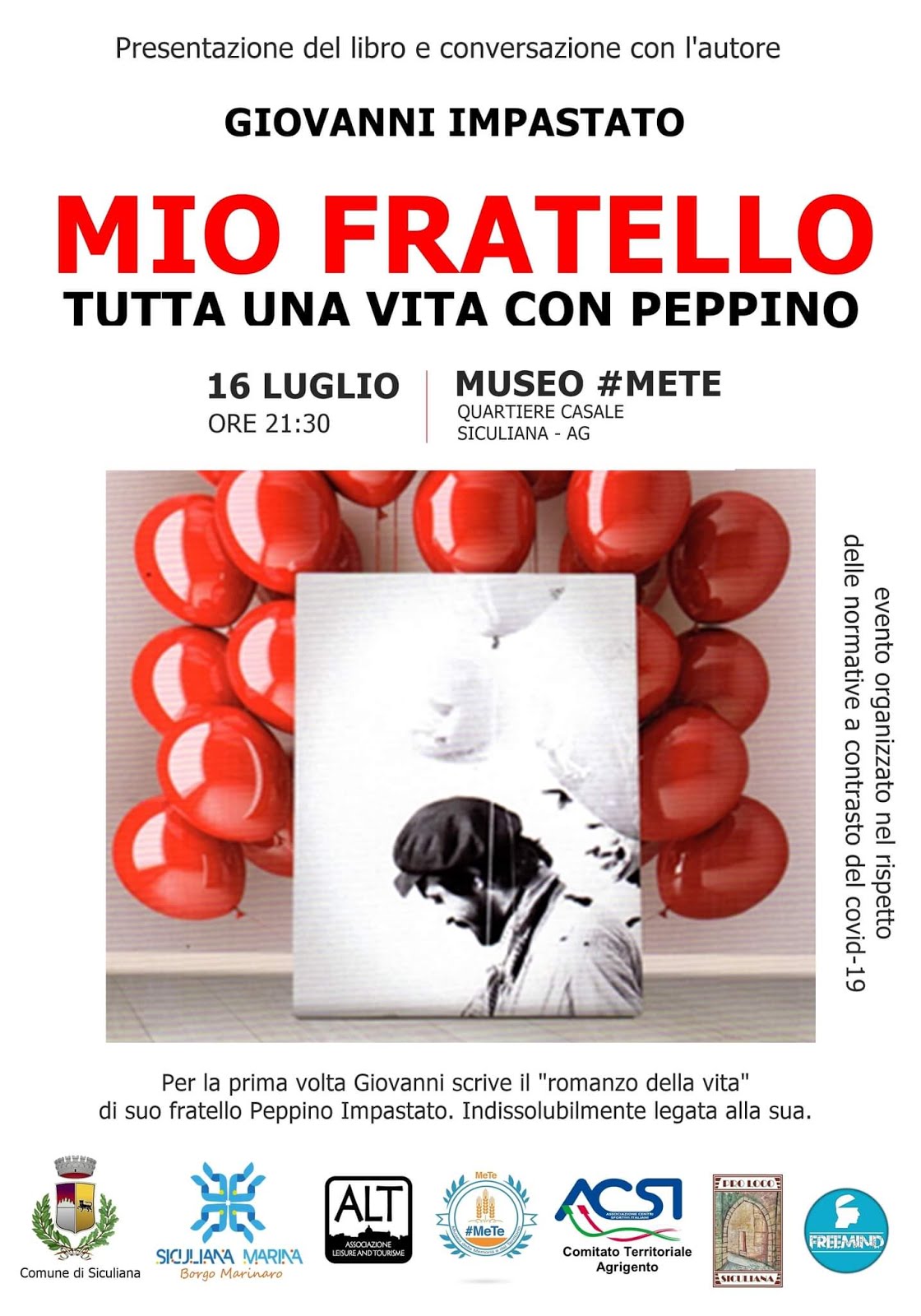 Siculiana, presentazione del libro di Giovanni Impastato “Mio fratello ...