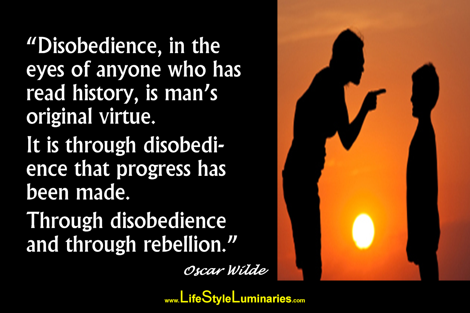 LifeStyleLuminaries.com: Consigned Disobedience...