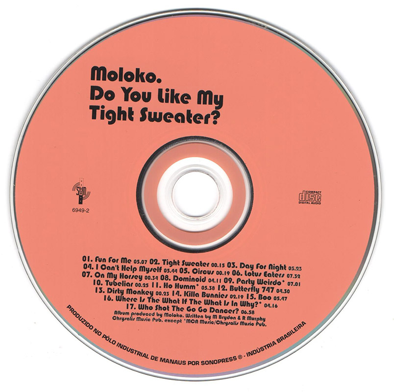 Encarte: Moloko - Do You Like My Tight Sweater? - Encartes Pop