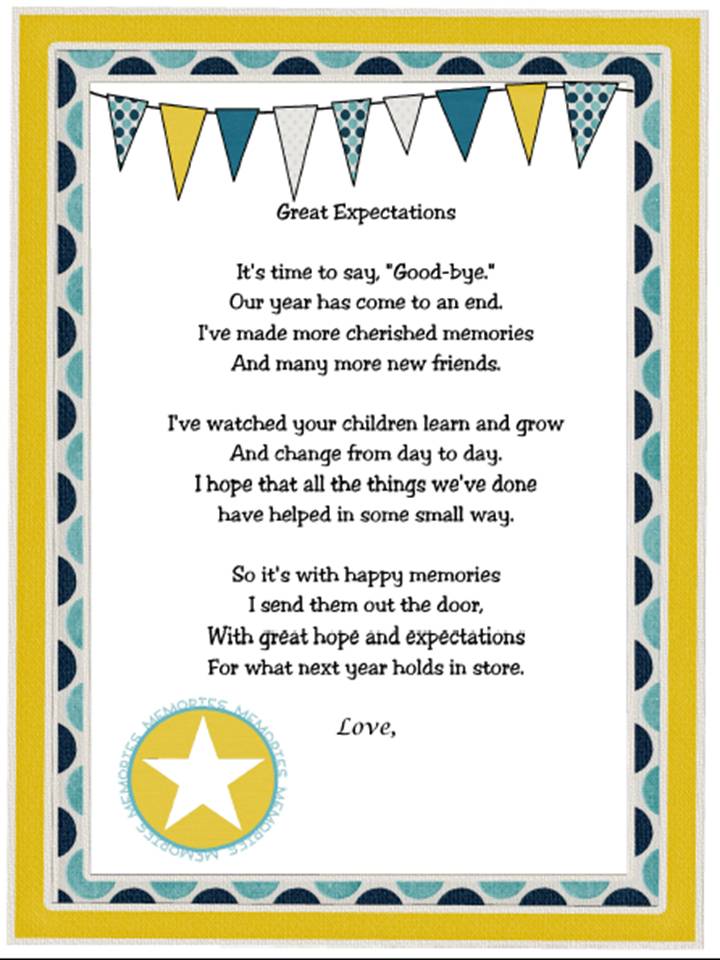 Classroom Companion: Memory Book Poem Freebies!