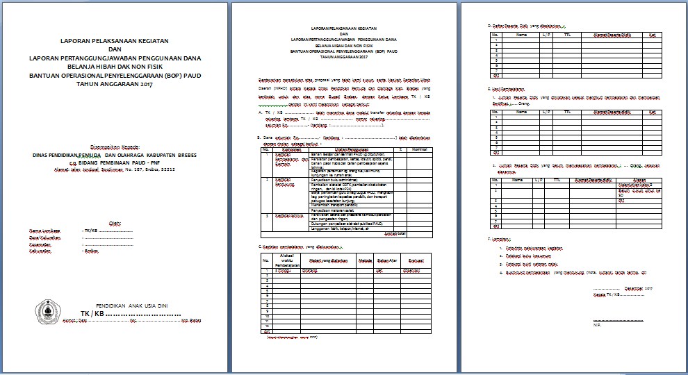 Format Lpj Bop Paud Lengkap Dan Terbaru - Blog Anak Usia Dini