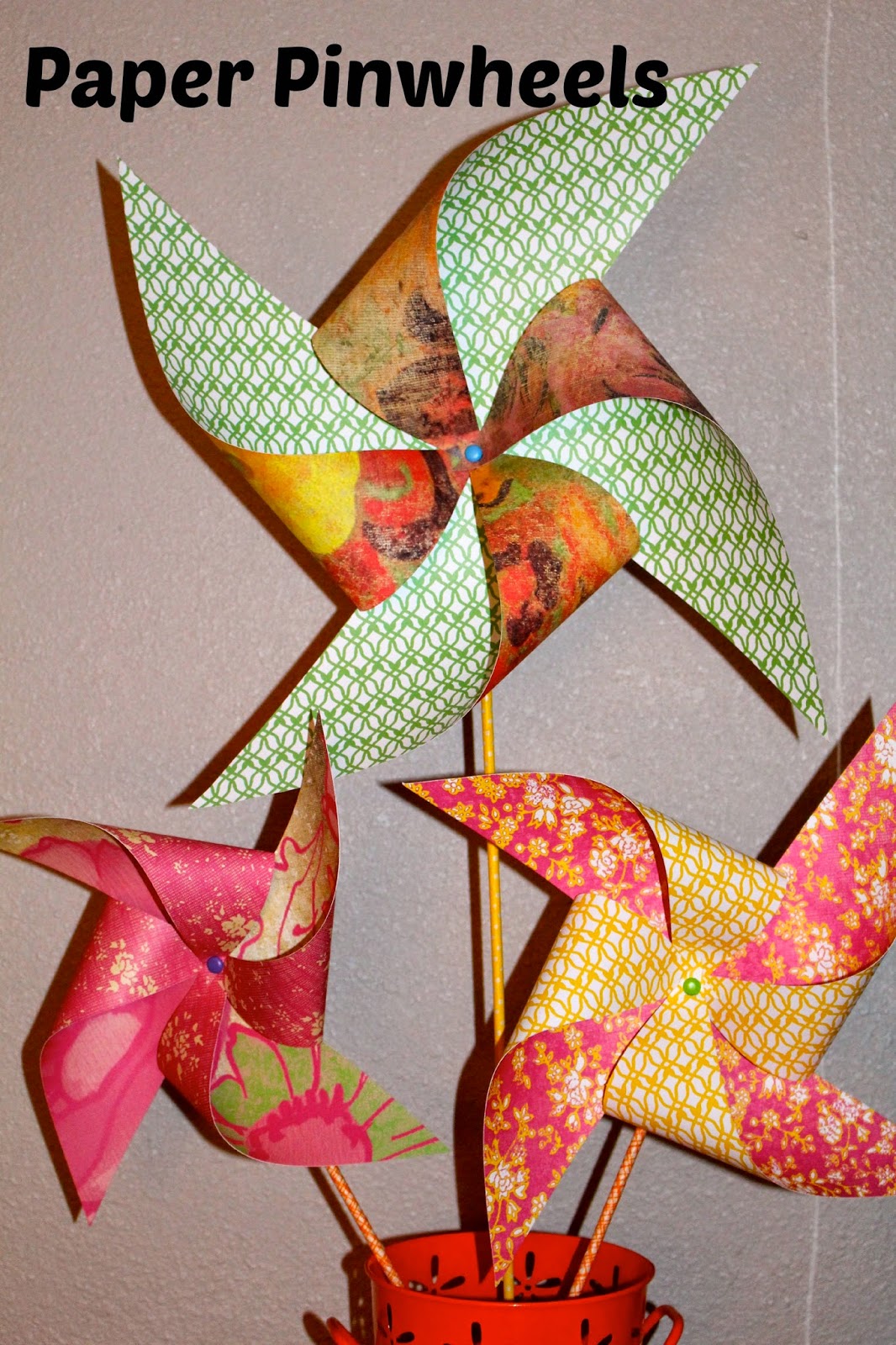 All My Great Ideas Are Really From Pinterest: Paper Pinwheels
