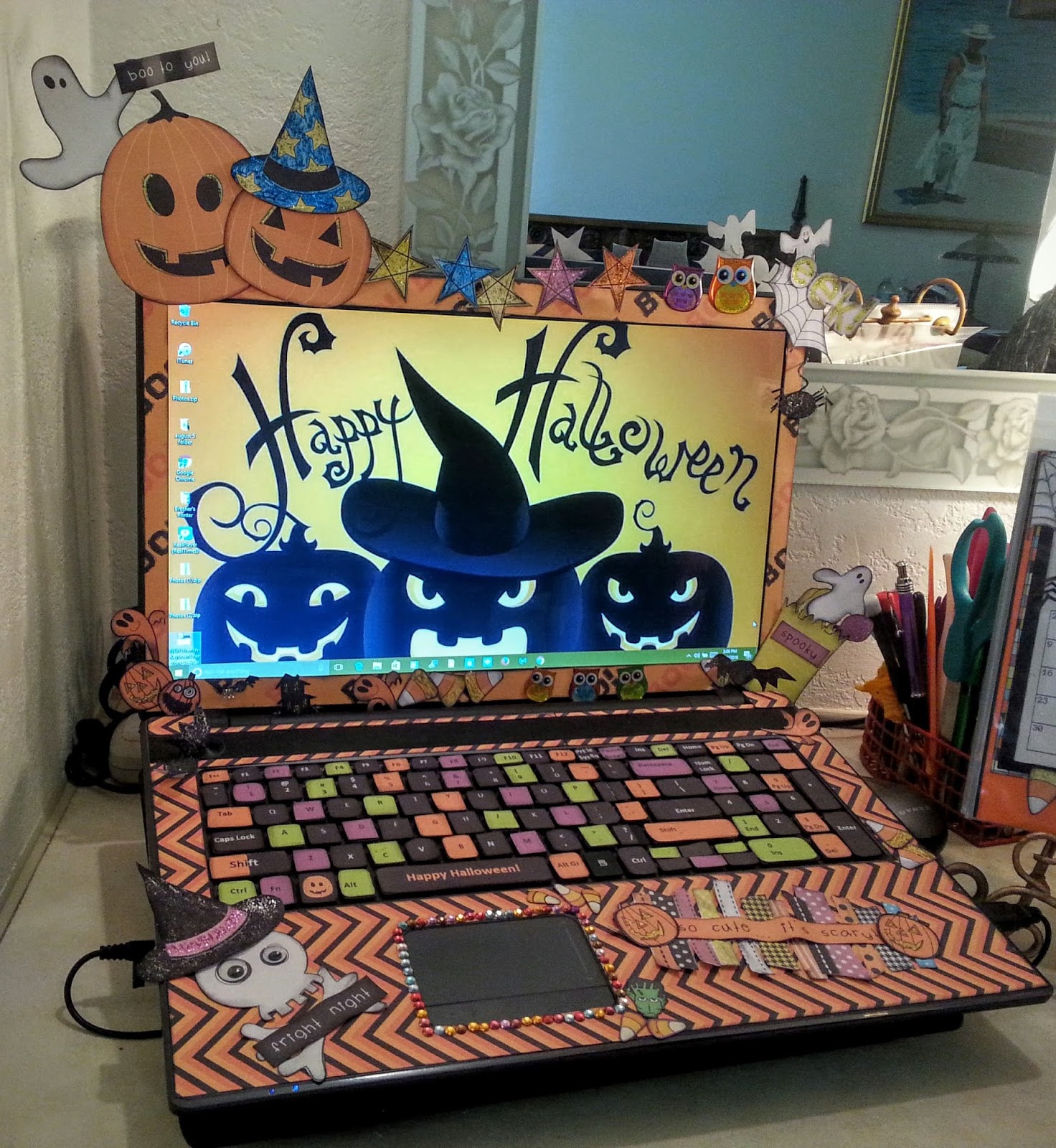 Diy Halloween Keyboard and Laptop For Sab's Spooky Space Challenge
