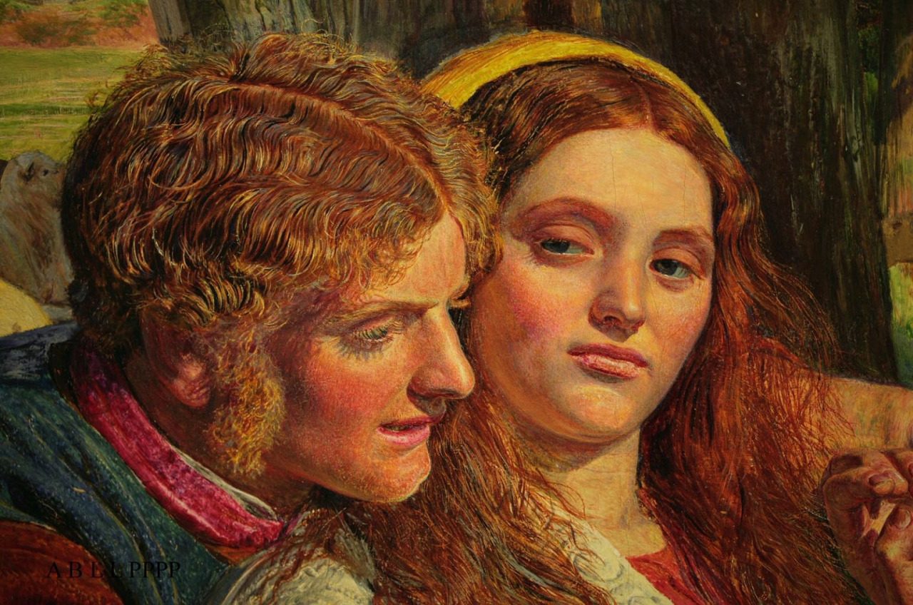 PRE-RAPHAELITES: William Holman Hunt - The Hireling Shepherd (Detail)