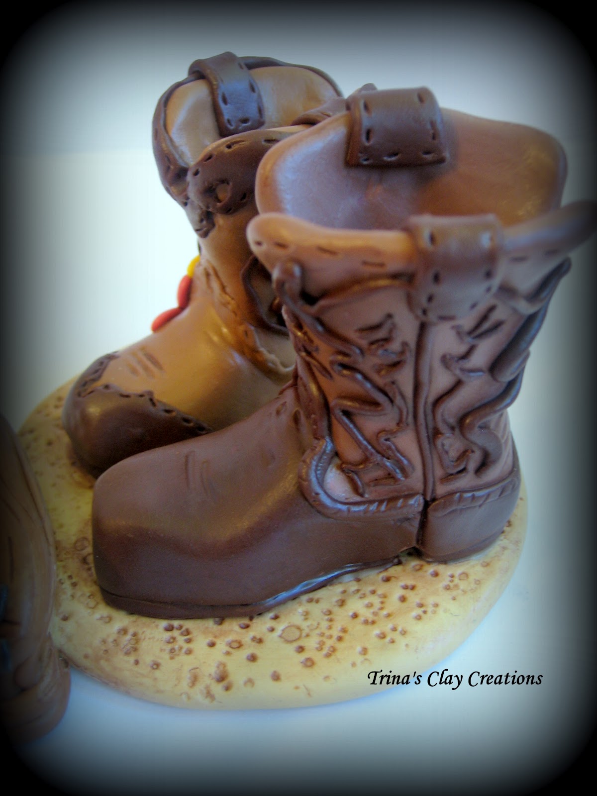 Sandy's Creations in Clay: Cowboy Boot Wedding Topper
