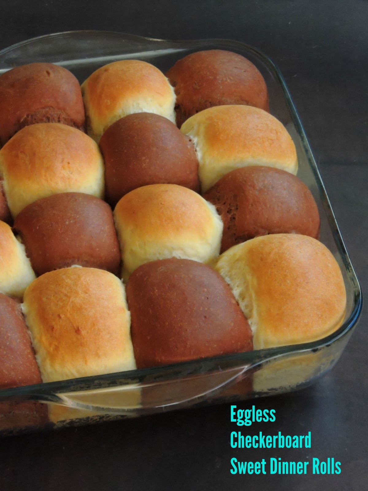 Priya's Versatile Recipes: Eggless Checkerboard Sweet Dinner Rolls