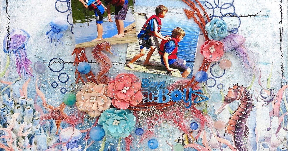 Scraps of Darkness and Scraps of Elegance: Two Summer / Beach layouts ...