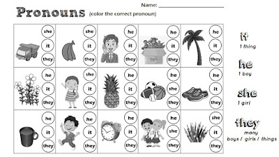 Enjoy Teaching English: PRONOUNS (he, she, it, they)