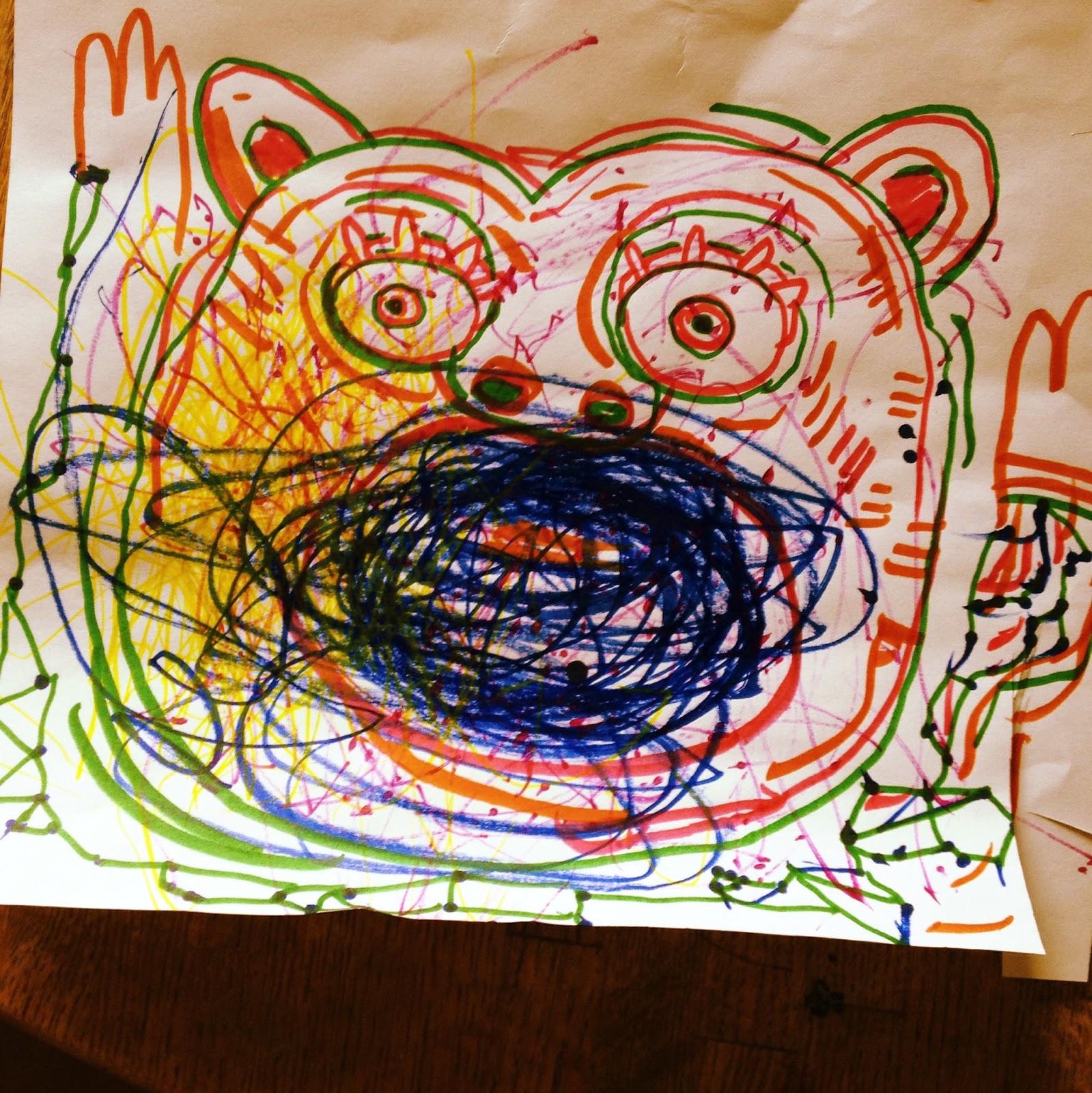 Thought Cloud Factory News: collaborative drawing with my 3 year old.