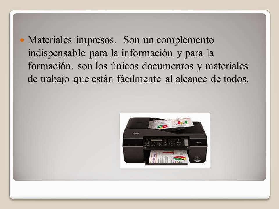 RECOPILACIÓN DE MATERIALES PARA EL APRENDIZAJE: Materiales impresos de ...