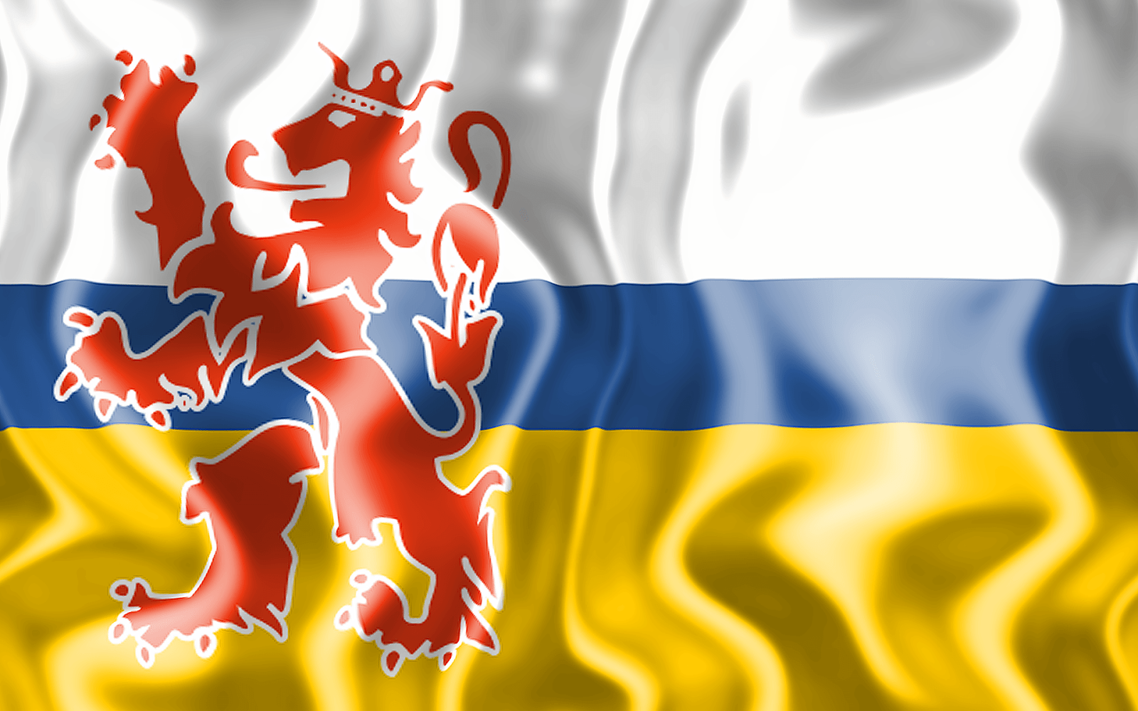 Wallpaper vlag van Limburg in 3D