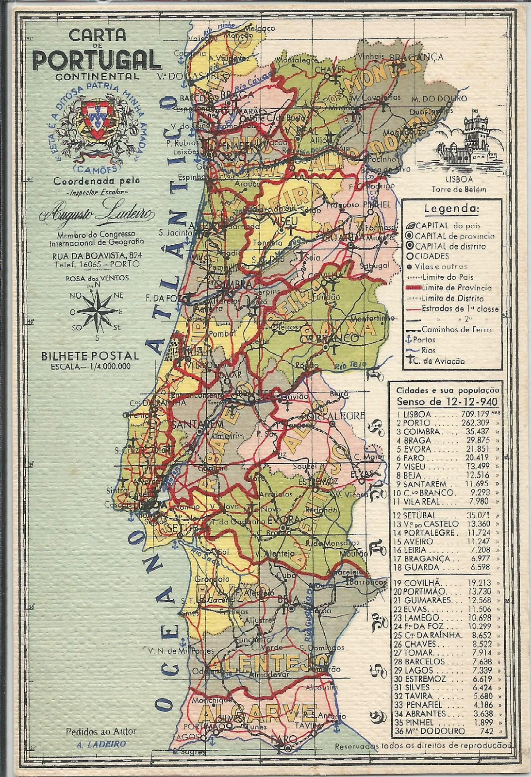 Colección de MAPAS en tarjetas MAP CARDS COLLECTION: PORTUGAL