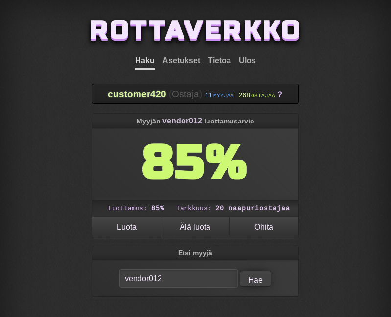 Punainen Kolmio: Rottaverkko voi mullistaa nettihuumekaupan