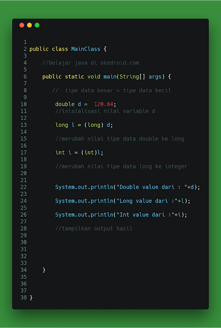 Belajar Mengenal Type Casting Dalam Coding Java - Java Media Kita