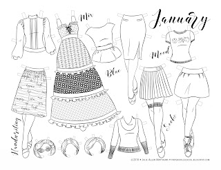 Paper Doll School: January Paper Doll - Set 6