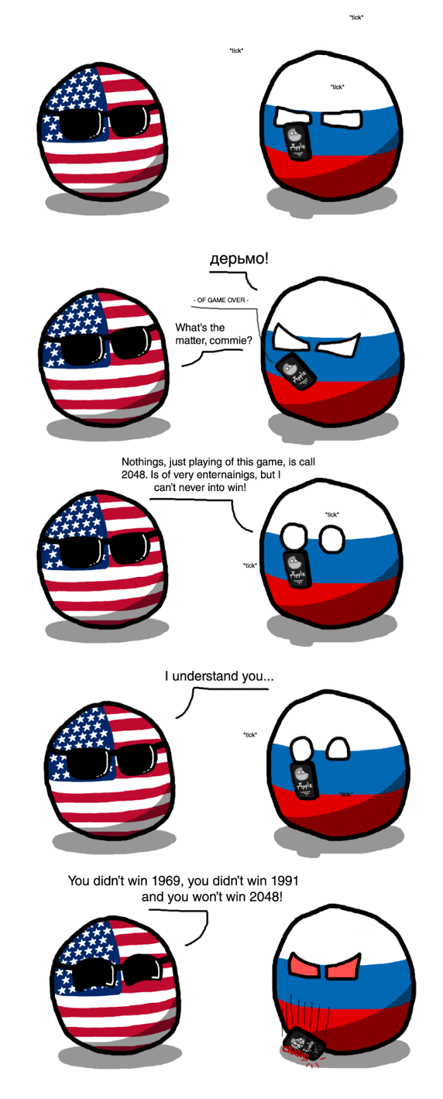 COUNTRY BALL COMICS: Russiaball and 2048
