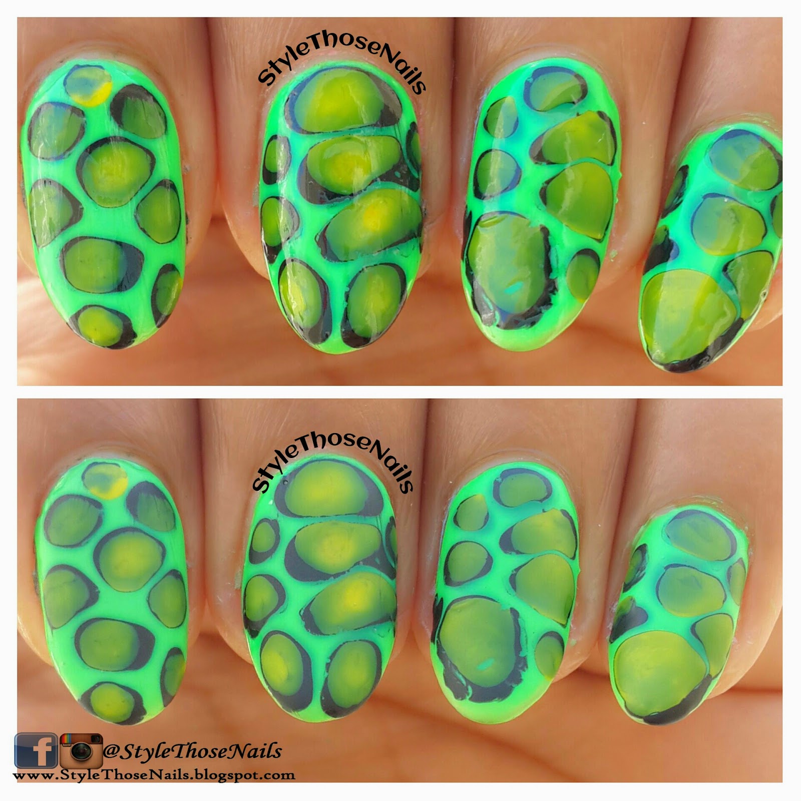 Style Those Nails: Reptile Skin Nails using Blobbicure Technique