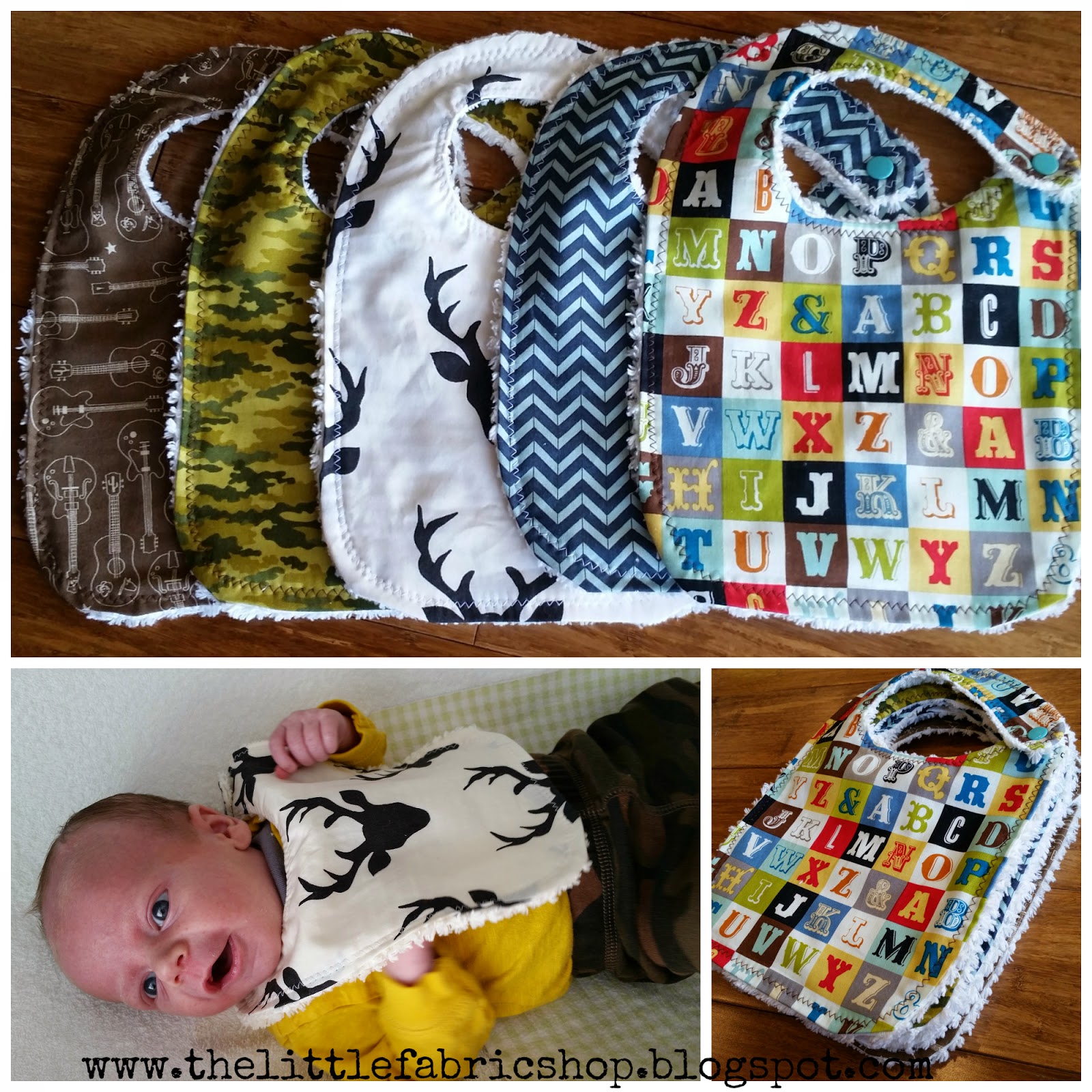 The Little Fabric Blog: Easy Baby Bib Tutorial