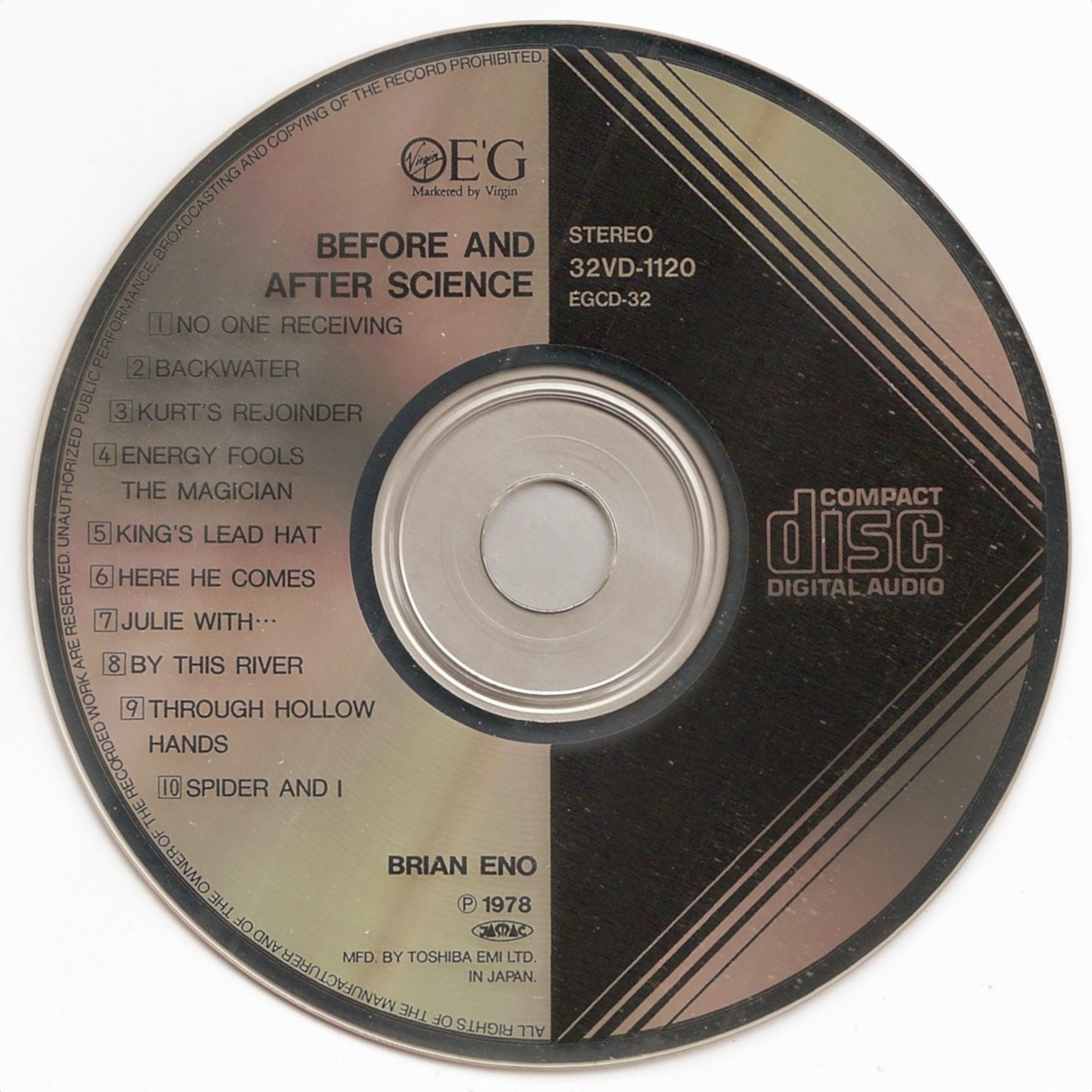 The First Pressing CD Collection: Brian Eno - Before and After Science