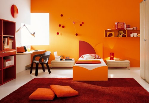 Moderne des idées chambre orange ~ Design Interieur France