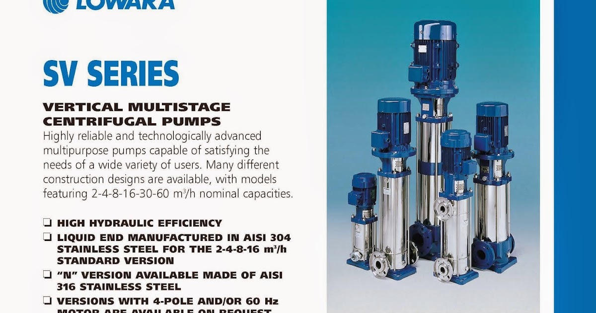 บริษัท มูฟ เอ็นจิเนียริ่ง แอนด์ ซัพพลาย จำกัด: LOWARA PUMP SV SERIES ตัวแทนจำหน่าย ปั้มน้ํา โลวา ...
