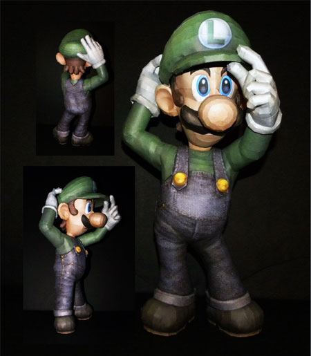 Papercraft - Super Smash Bros Brawl Luigi - Papercraft4u | Free ...