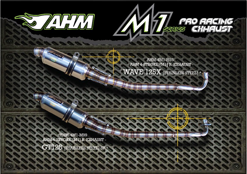 AHM M1 RACING EXHAUST 4STROKE ~ PALEX MOTOR PARTS ONLINE STORE
