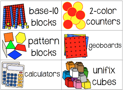 Tales of Frogs and Cupcakes: Labels for Math Manipulatives