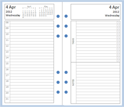 Philofaxy: Free Day-Per-Page and Day-On-Two-Pages diary pages for the ...