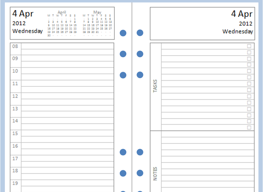 My Life All in One Place: Free Day-Per-Page and Day-On-Two-Pages diary ...