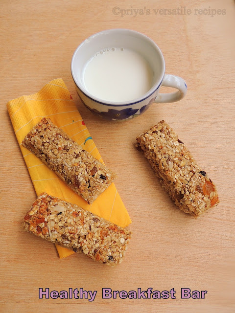 Priya's Versatile Recipes: Healthy Breakfast Bar