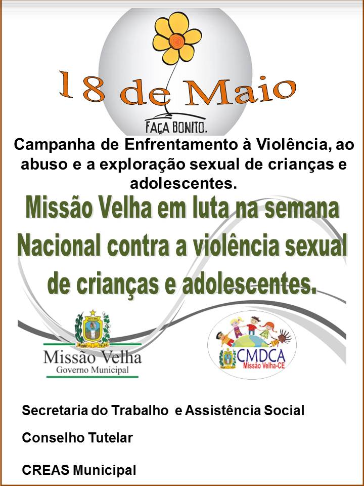Creas Municipal Campanha 18 De Maio Combate à Exploração E O Abuso