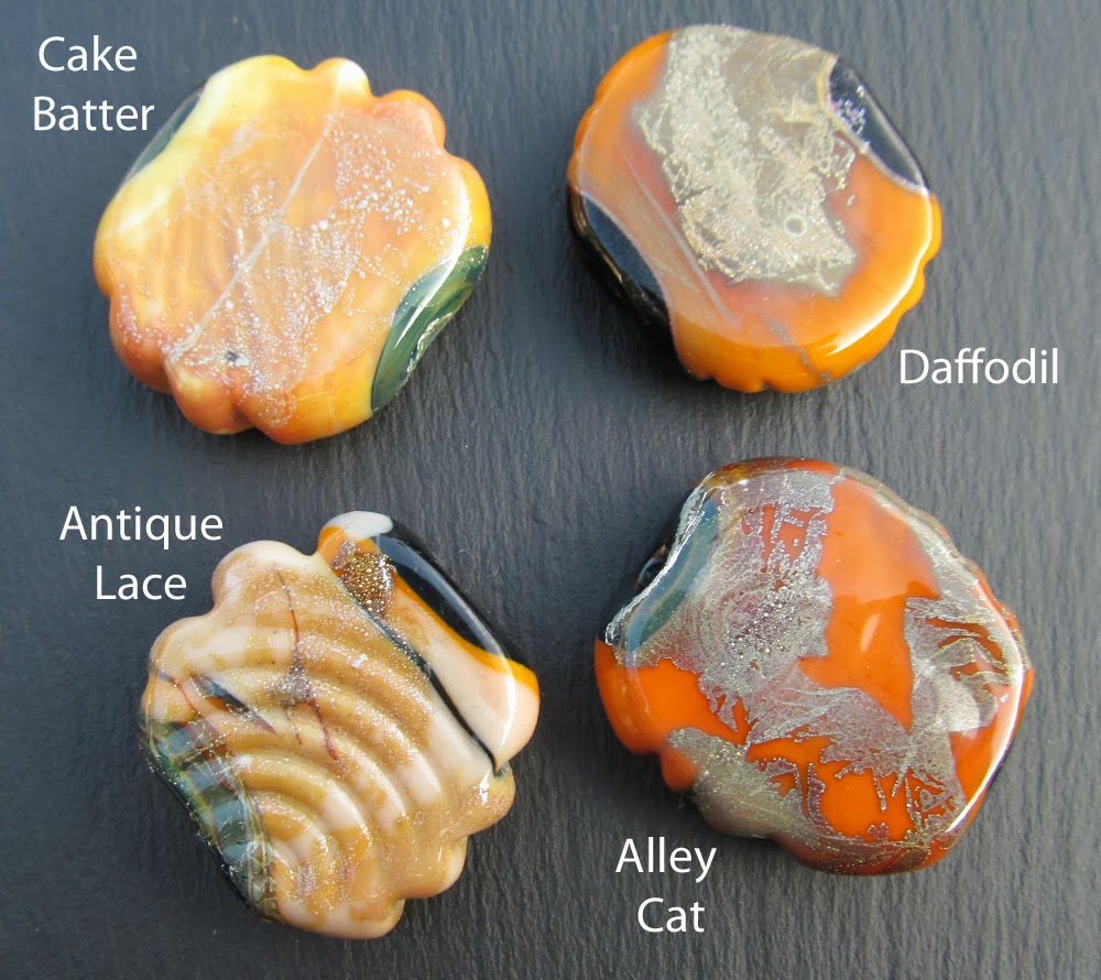 Kitzbitz Art Glass: Messy testing - Antique Lace, Cake Batter, Daffodil ...