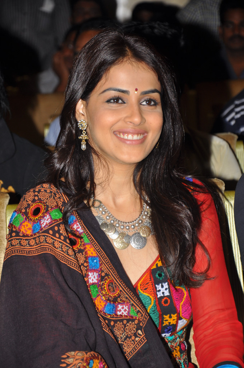 LATEST MOVIE MASALA: Genelia at Naa Ishtam Audio Success Meet Pictures