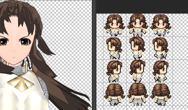 pizzacat's home: Sprite editing: hair recoloring