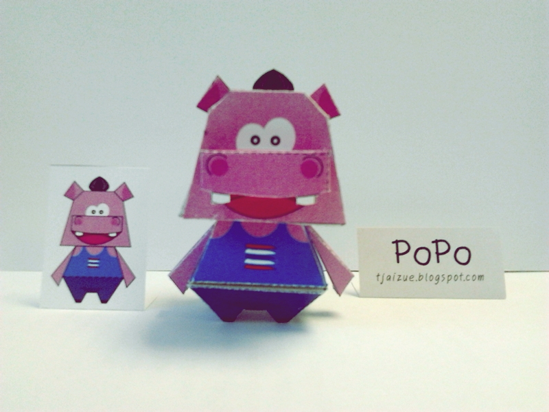 Popo Paper Toy ~ Paperkraft.net - Free Papercraft, Paper Model, & Papertoy
