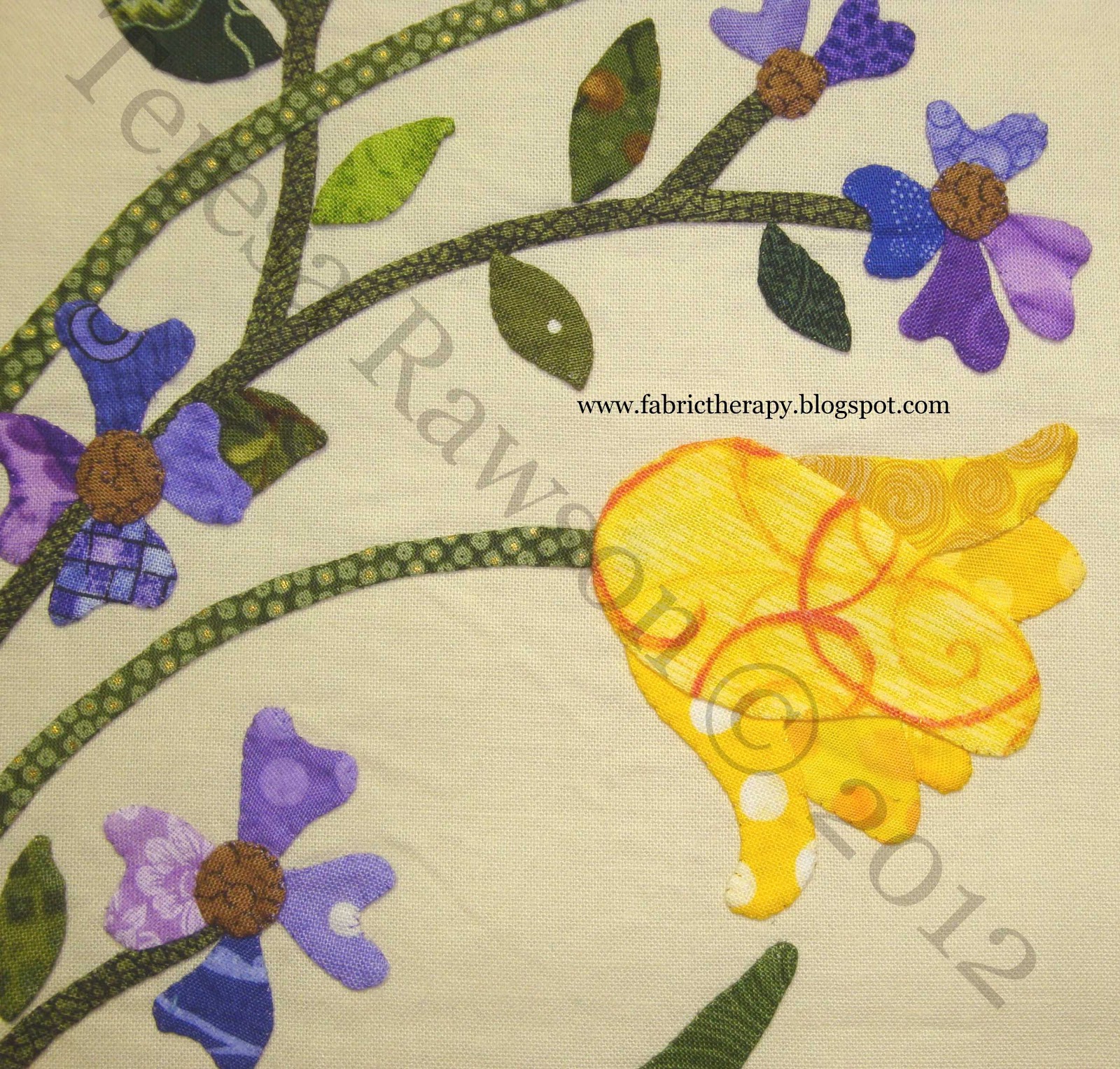 FABRIC THERAPY: "Baltimore Rhapsody" Block #10 - the flute