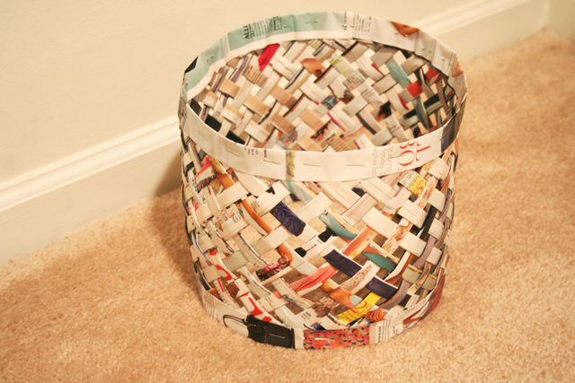 How to Recycle: Recycled Waste Paper Basket