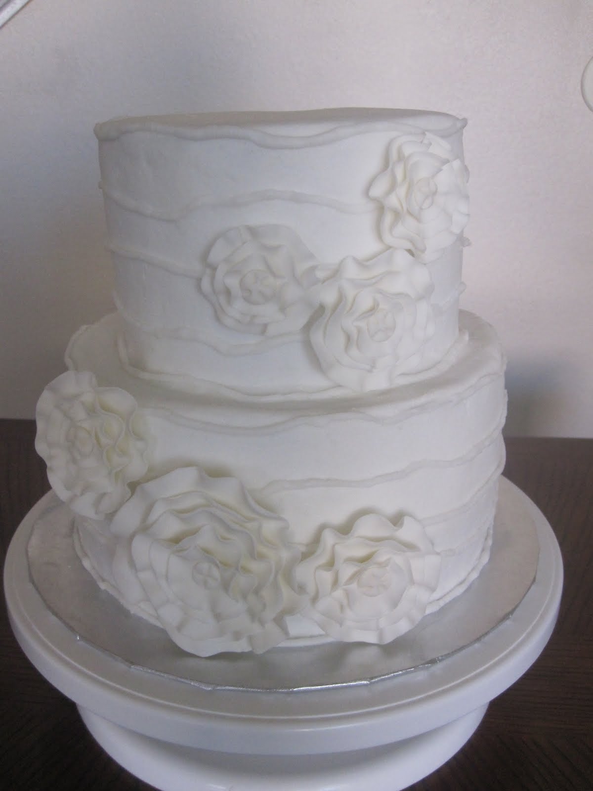 Ms. Cakes: White Engagement Cake