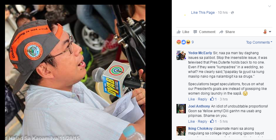 Kilalang Journalist nang Cebu, Sinisiraan Si Pres DUTERTE!!