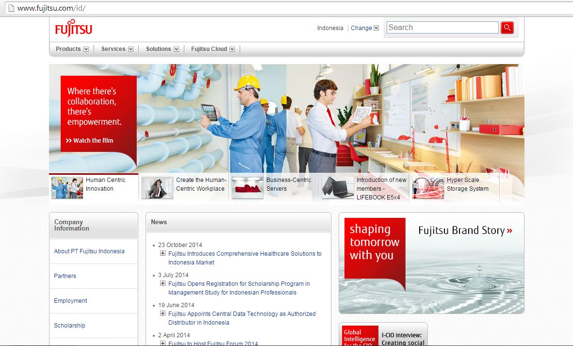 Amanda Indah: Analisa Web PT. FUJITSU INDONESIA