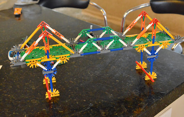 A school of fish: K'nex bridge set