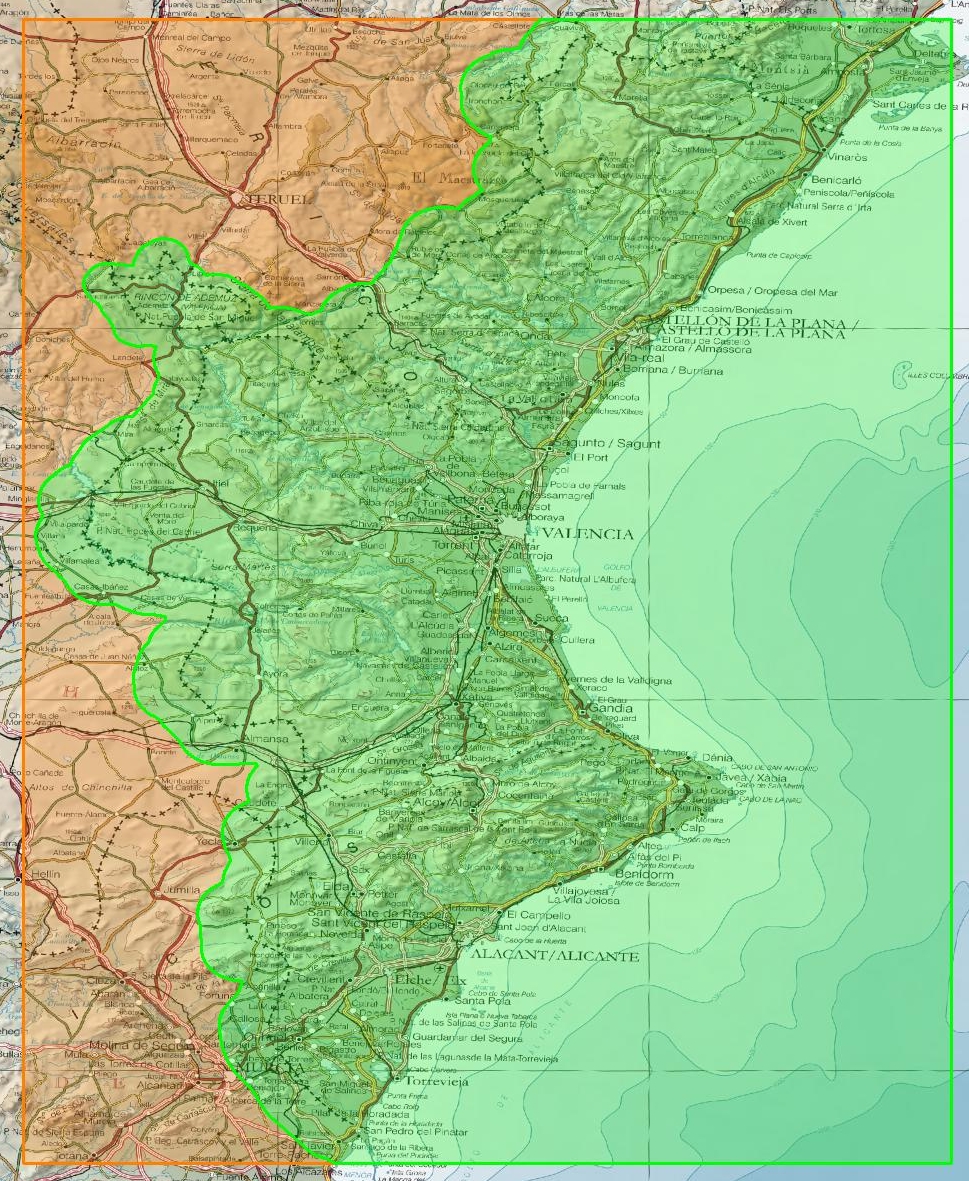 Por ley jefe acoplador mapa topografico de valencia hemisferio ...