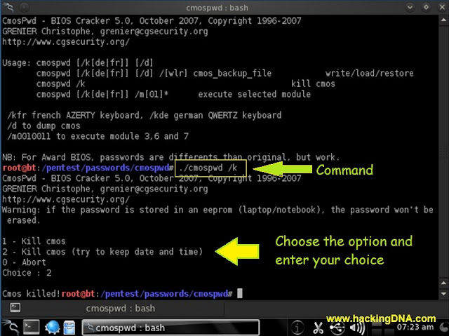 HackingDNA: Learn cmospwd on Backtrack 5