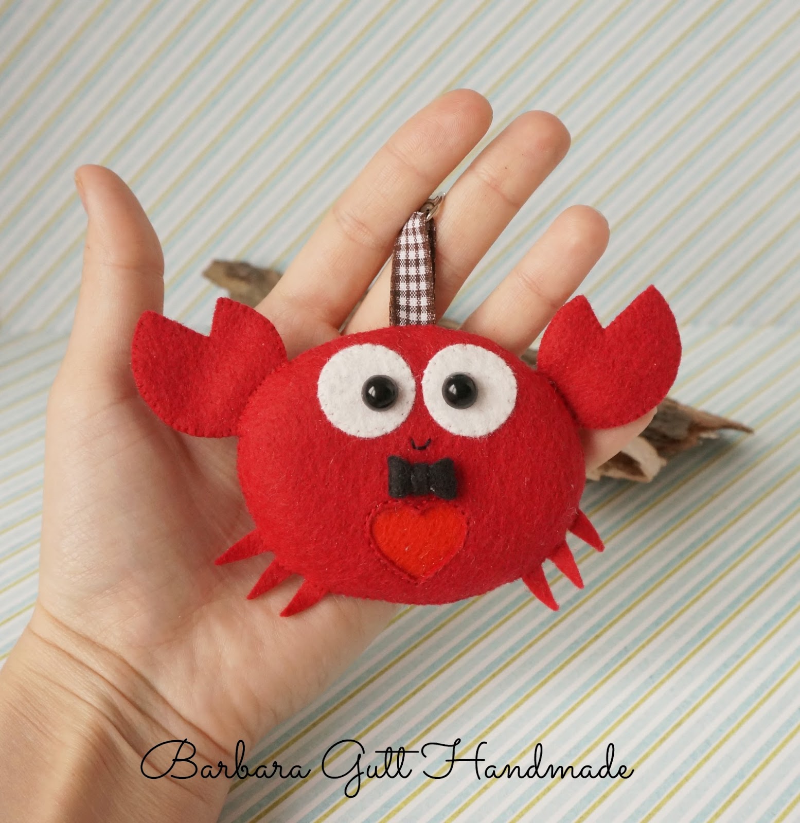 Barbara Handmade...: Filcowy krabik / Felt crab