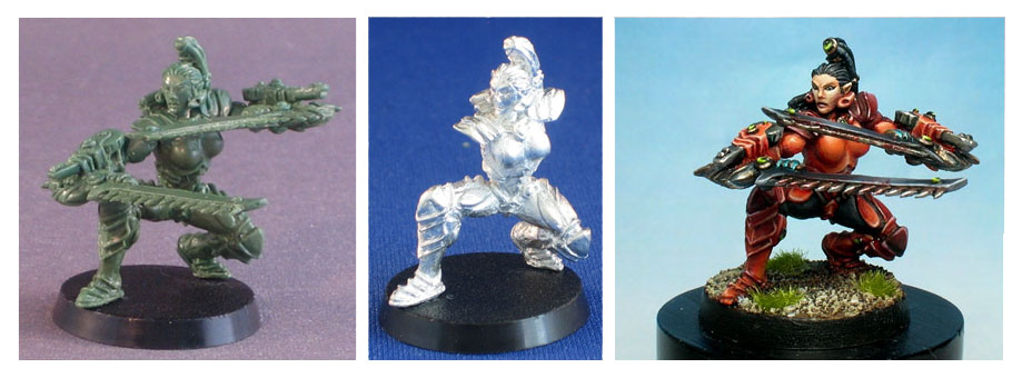 Battle Suits: Female Space Elf Ninja Painted by Angel Giraldez