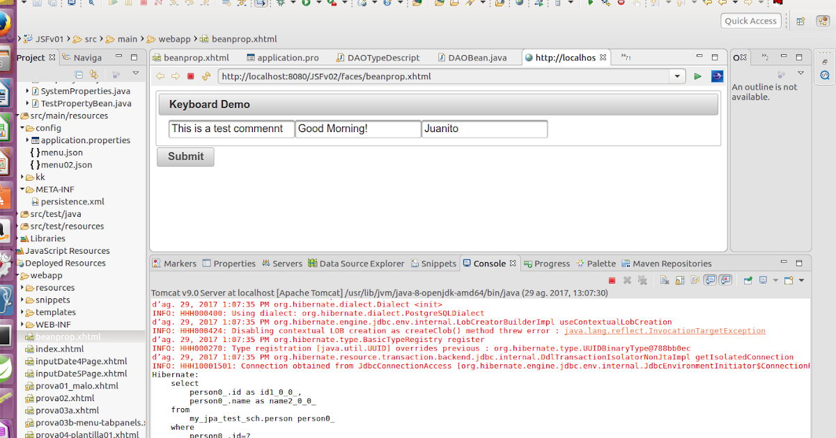 JSF Dantescas: JEE & JSF 8th Part: Using JPA 2.1 (2/2). JPA with JSF ...
