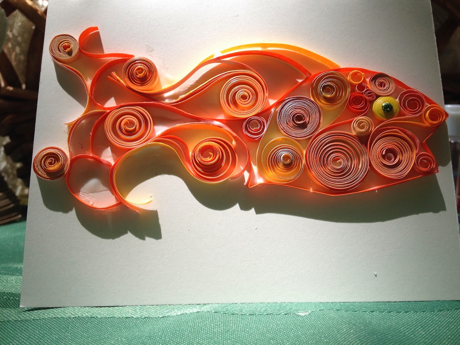 Quillfully Yours: Quilled fish, rooster and flower