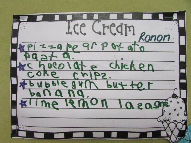 Mrs Bizzy's Class Blog: Alliteration Ice Cream Flavours