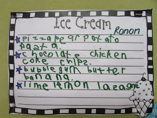 Mrs Bizzy's Class Blog: Alliteration Ice Cream Flavours